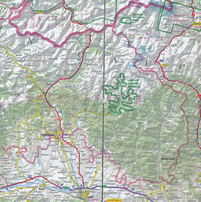 Grúz Kaukázus adventure térkép comfort! map (laminált) / ExpressMap ...